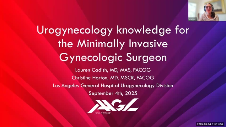 FMIGS Webinar: Urogynecology Knowledge for the Minimally invasive ...