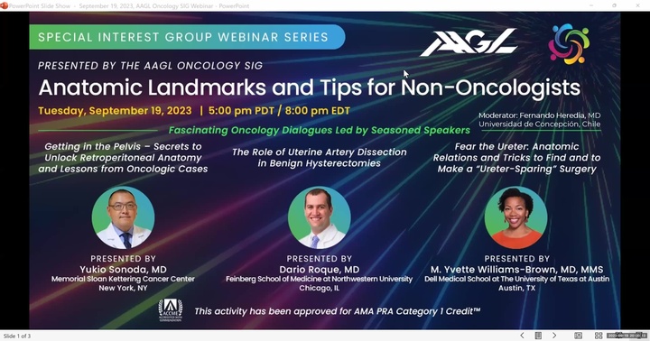 AAGL Oncology SIG Webinar: Anatomic Landmarks and Tips for Non ...