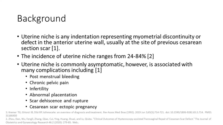 Hysteroscopic and Robotic Assisted Laparoscopic Repair of Uterine Niche ...