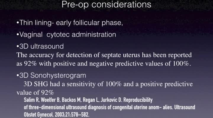 Hysteroscopic Metroplasty - SurgeryU by AAGL